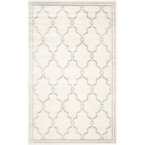 Lark Manor Ammundsen Geometric Ivory/Light Gray Area Rug & Reviews | Wayfair